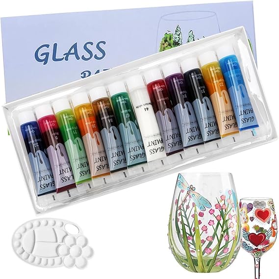 Amazon.com: Magicdo Glass Paint Stained Transparent Glass Window Paint ...