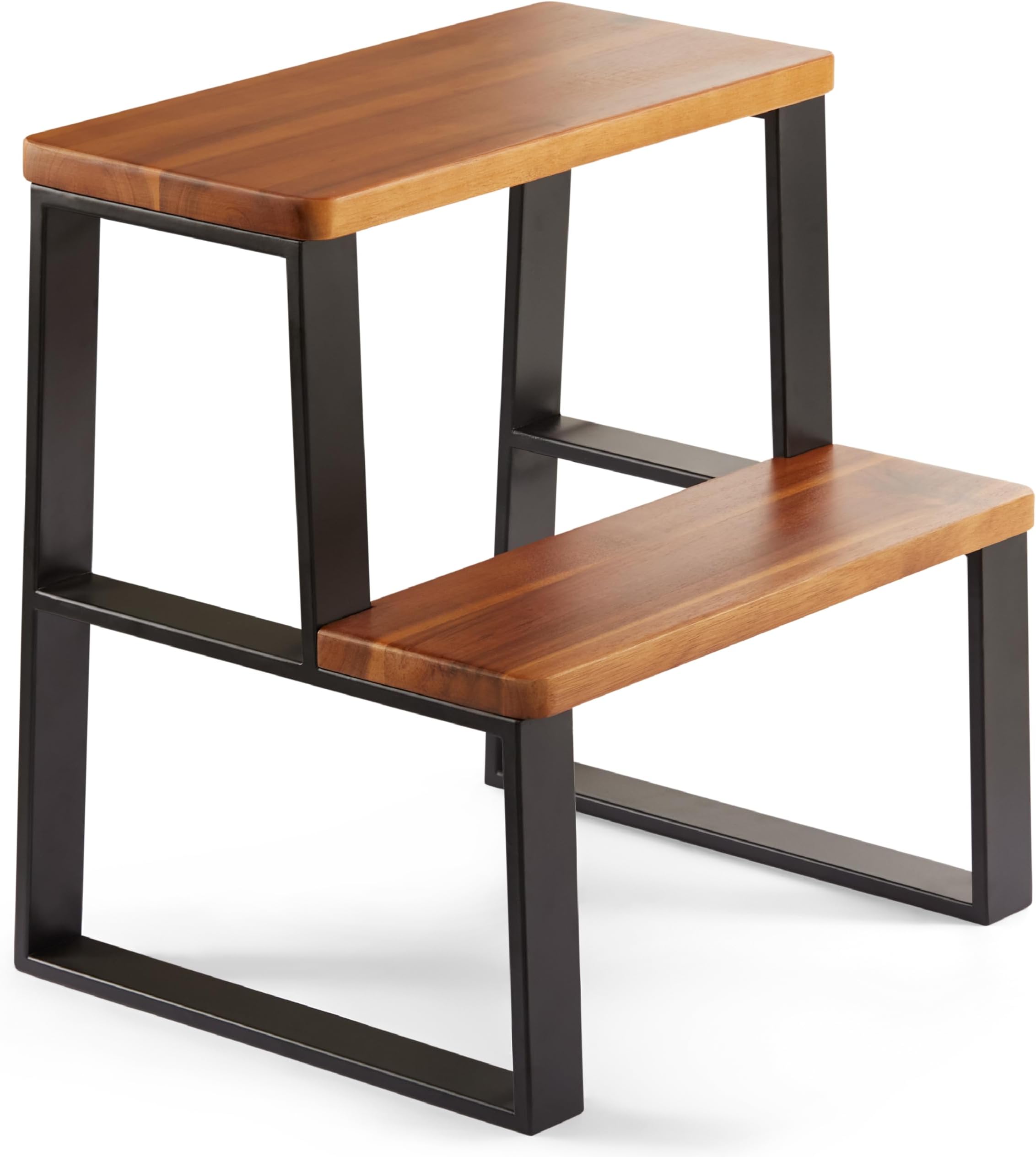 Amazon.com: FANATU Wooden Step Stool,16.5'' Tall Heavy Duty Two Step ...