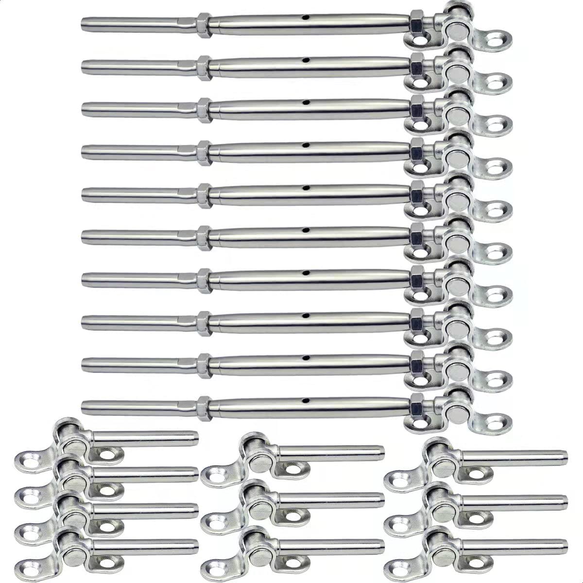 Challcrea Cable Railing Hardware, Cable Railing Kit - 3/16", Steel ...
