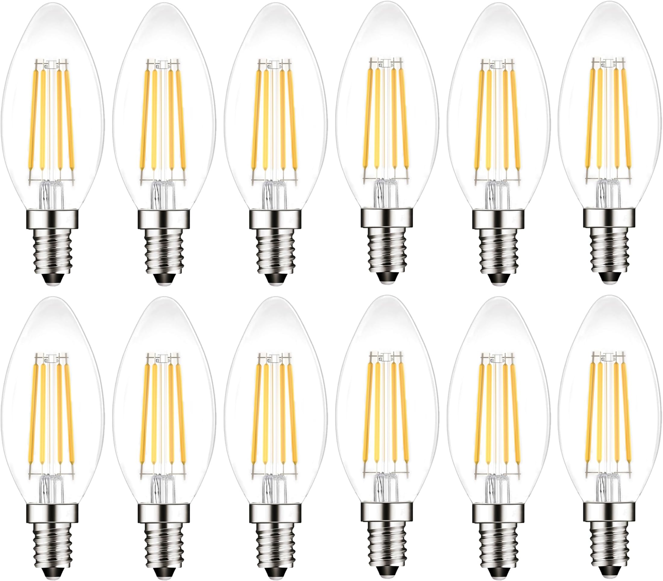 E14 Led SES Candle Light Bulb Dimmable,Small Screw,4W Equivalent 40W ...