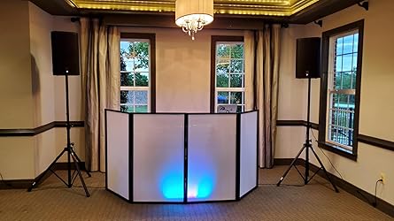 Amazon.com: Pyle DJ Booth Foldable Cover Screen - Portable Event Facade ...