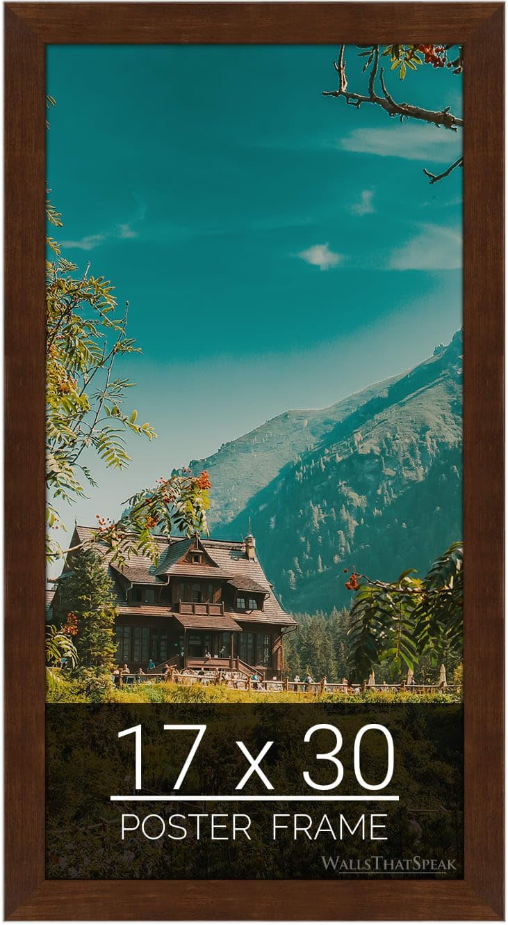 Amazon.com - wallsthatspeak 17x30 Mocha Walnut Picture Frame for ...