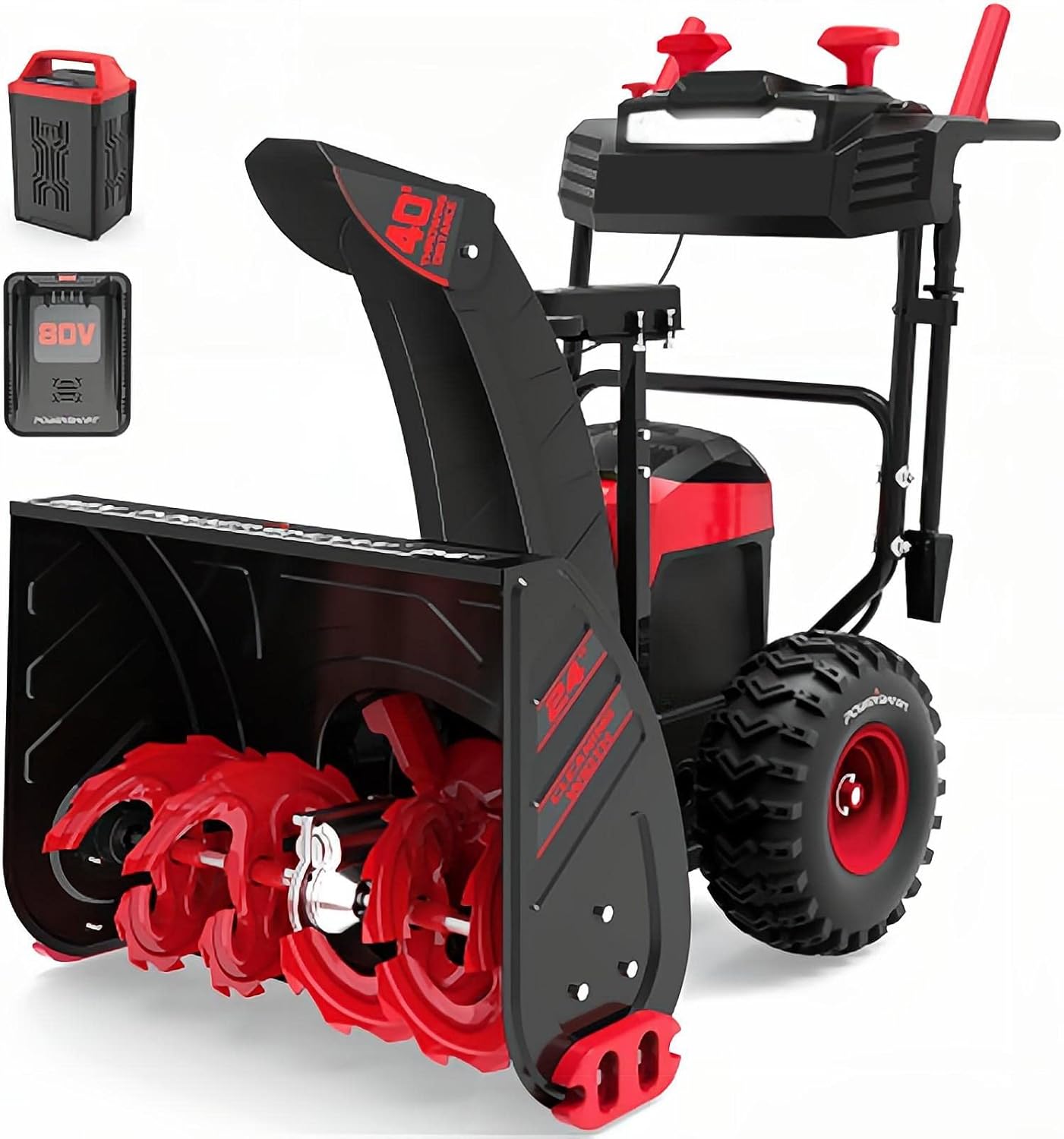 Amazon.com : Snow Blower Battery Powered Cordless, 2 Stage Cordless ...