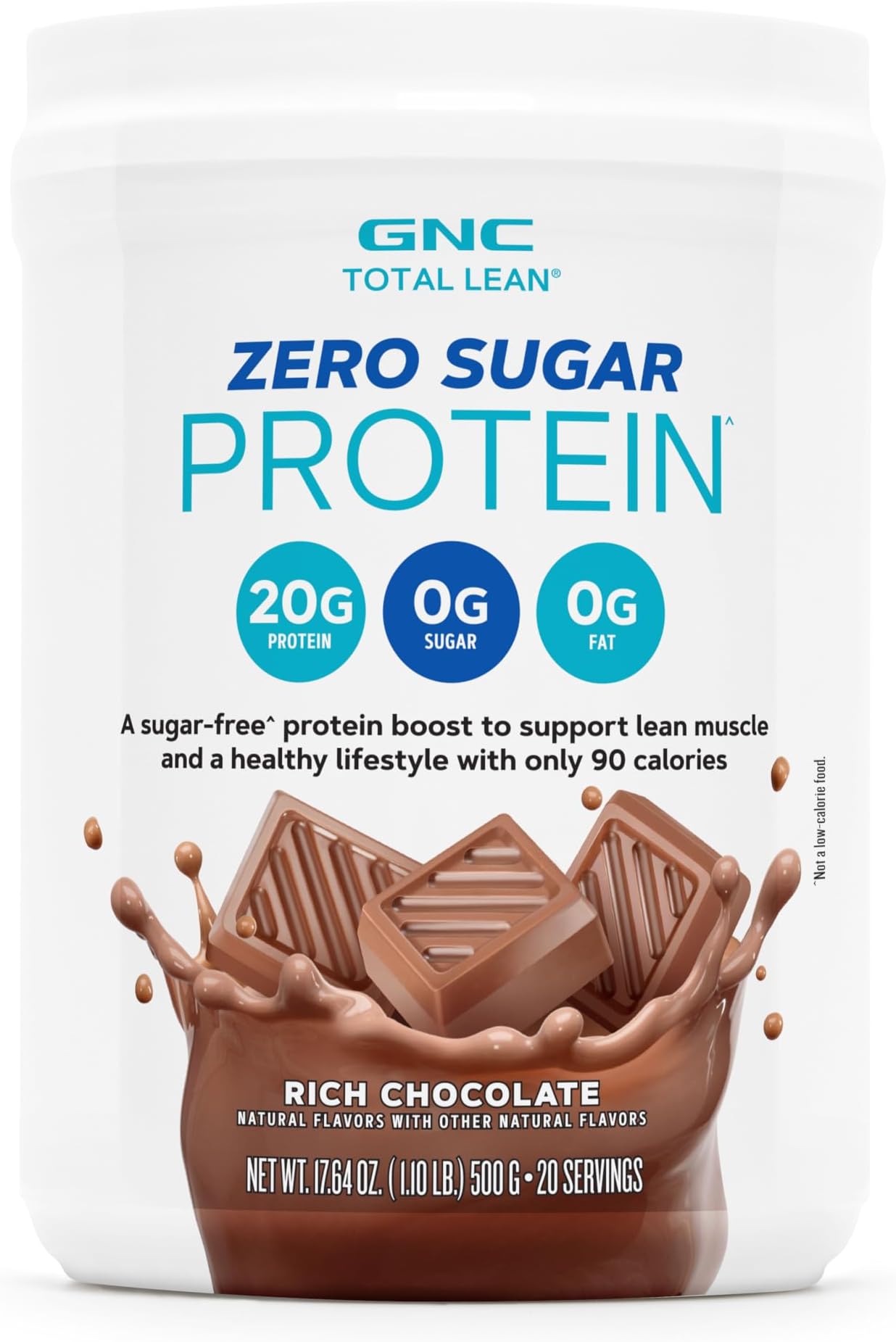 Amazon.com: GNC Total Lean Zero Sugar Protein - Rich Chocolate (20 ...