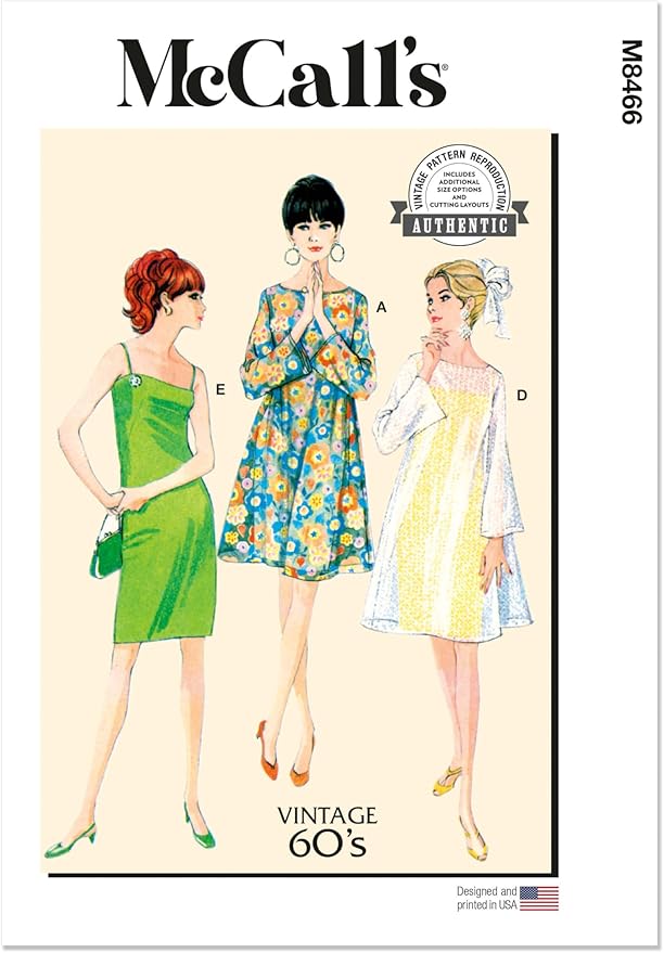 Amazon.com: McCall's Vintage 106's Misses' Two-Section Slip Dress and ...