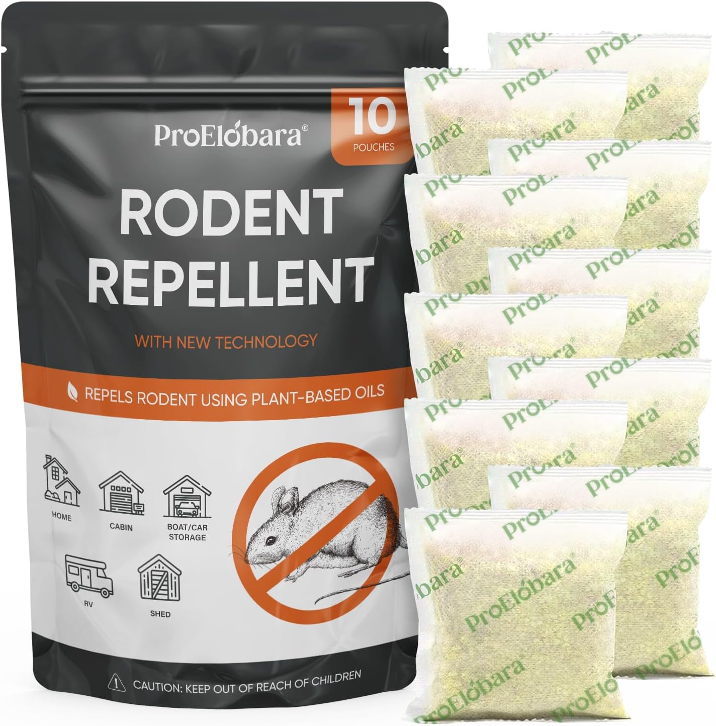 Amazon.com: Natural Rodent Repellent Pouches for Mouse: Peppermint Oil ...