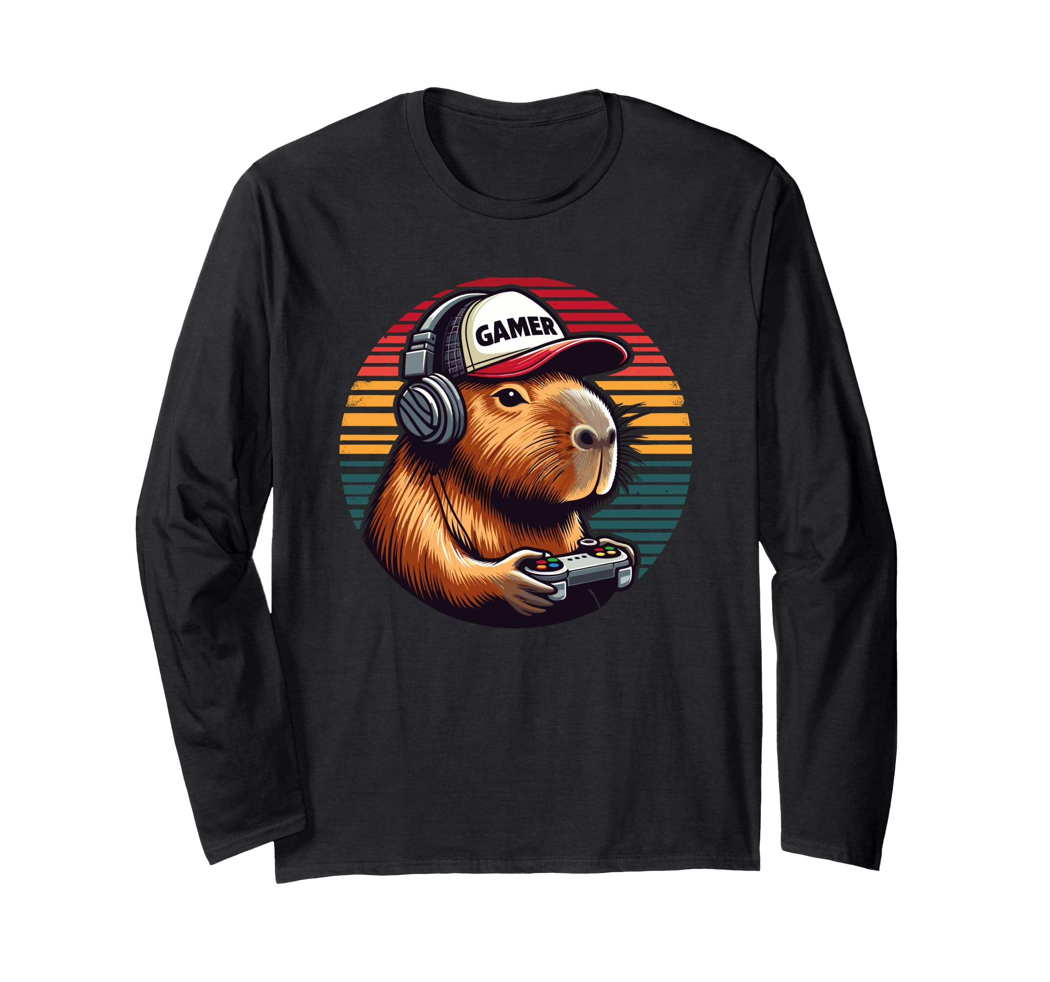 Amazon.com: Retro Capybara Gaming For Men Boys kids Capybara Video Game ...