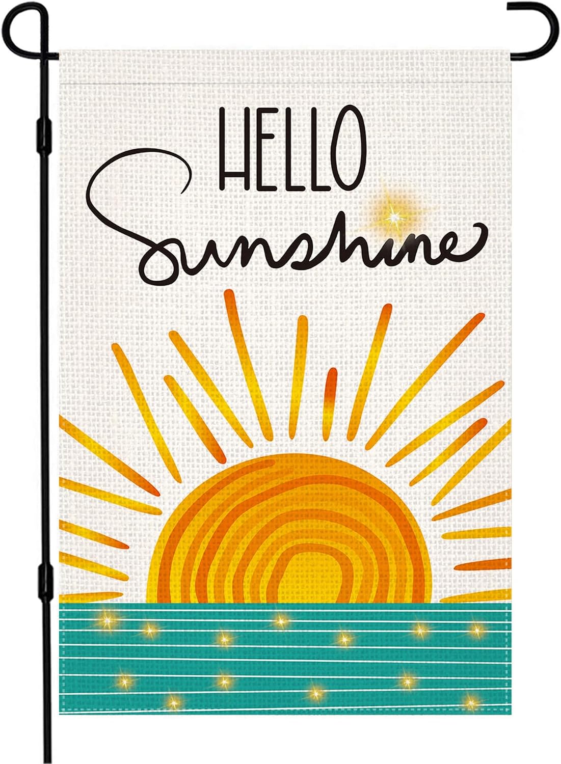 Amazon.com : Doncida Hello Sunshine Summer Garden Flag Double Sided ...