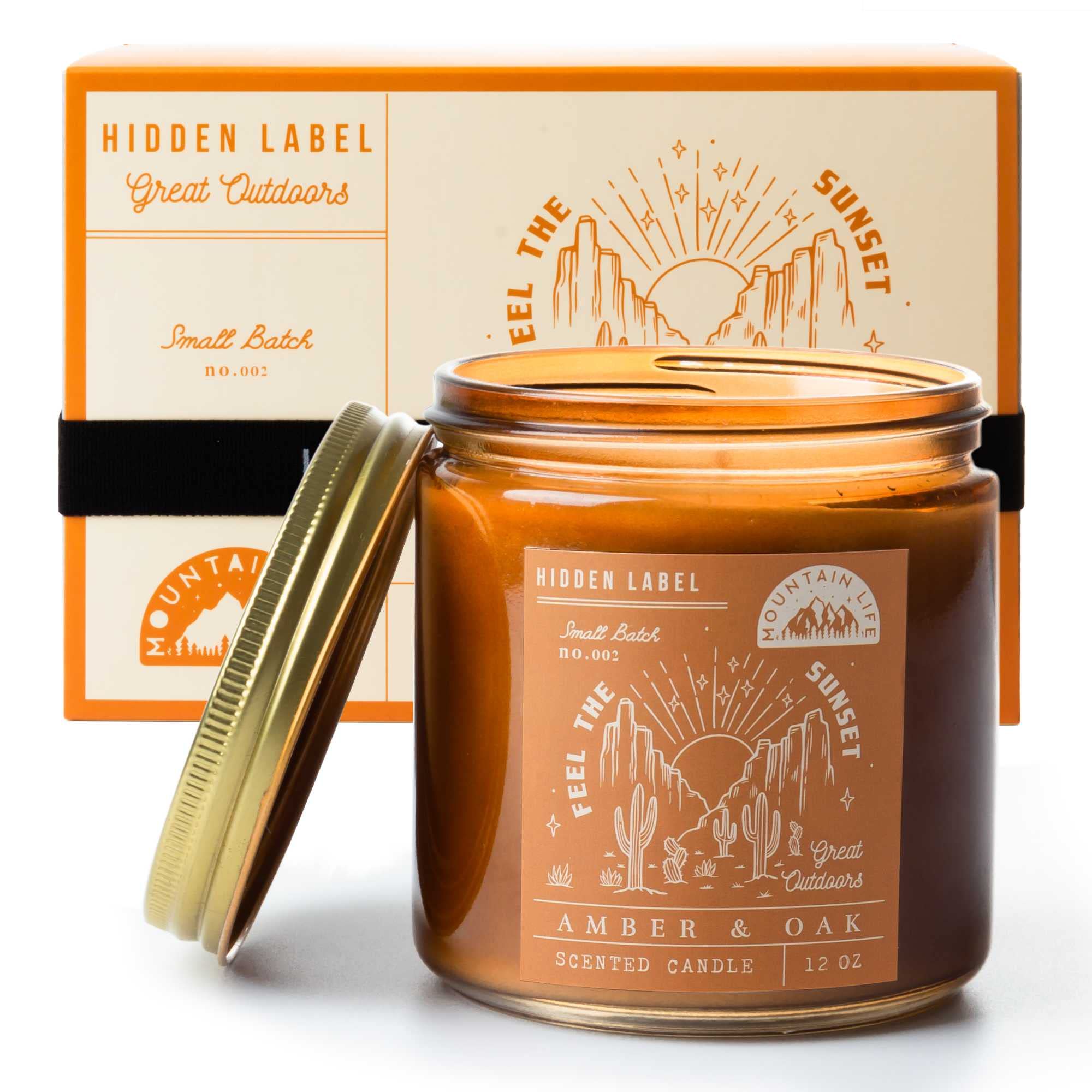 Hidden Label Scented Candles Gift Set Aromatherapy Soy Candle 12oz ...