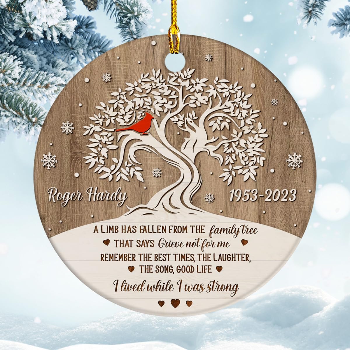 Amazon.com: Bereavement Gifts, Personalized Memorial Ornament, Tree and ...