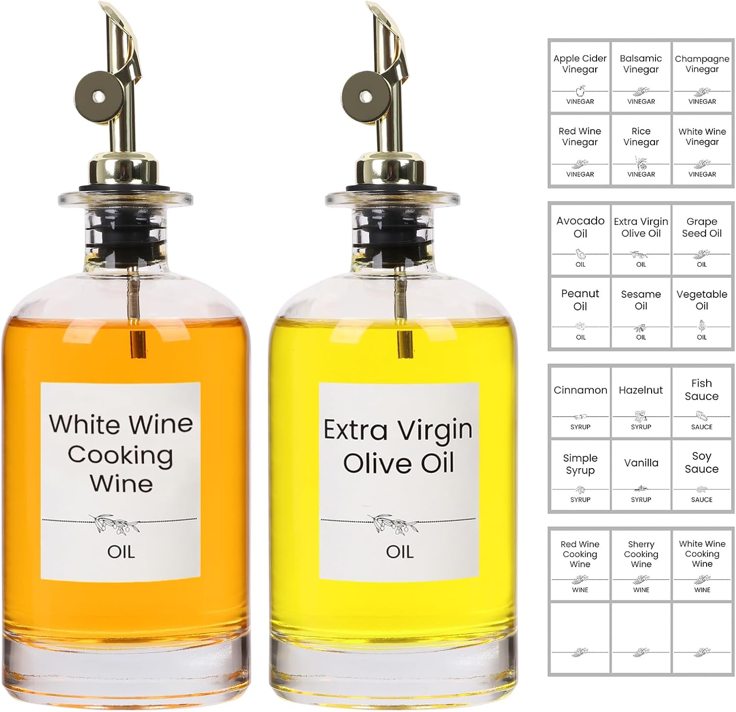 Amazon.com: Alotpower Olive Oil Dispenser Bottles Set - 2 Pack 500ml ...
