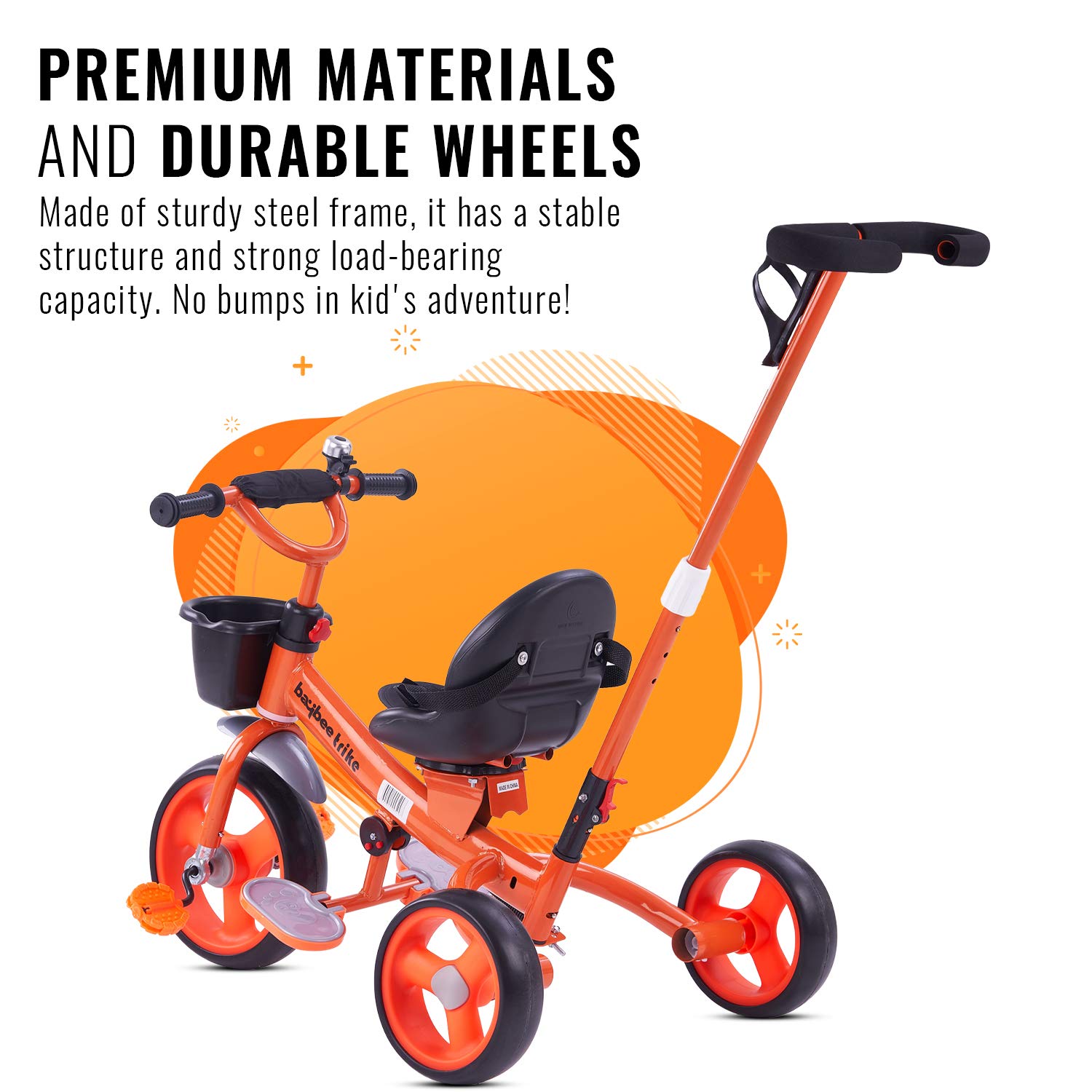 Baybee Breeze 2 in 1 Kids Tricycle Convertible Baby Tricycle Kid's ...