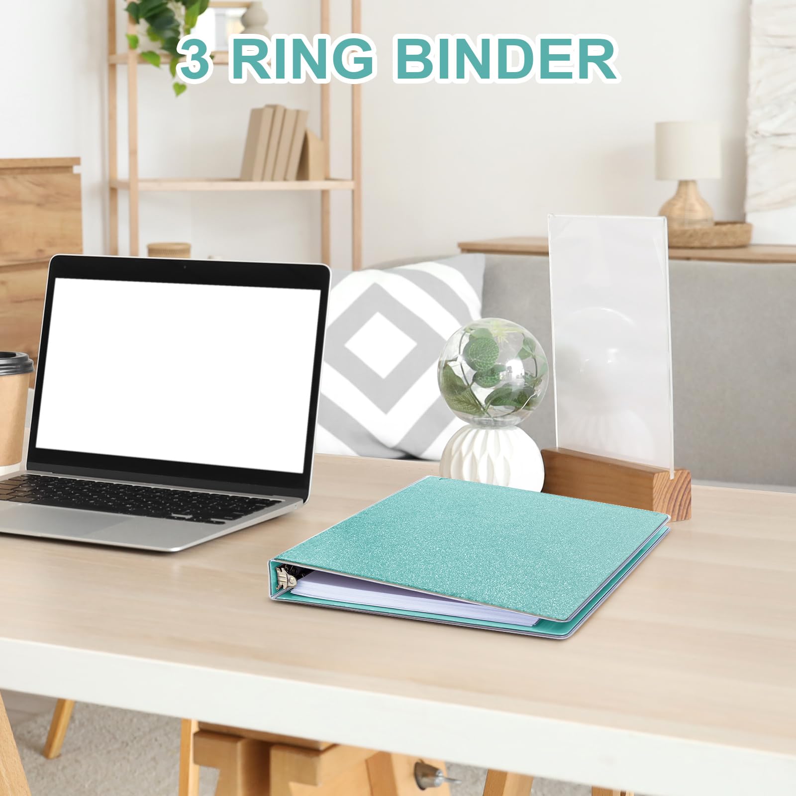 Snapklik.com : EYROZILL 1 Inch Binder 3 Ring Glitter Binder For School ...