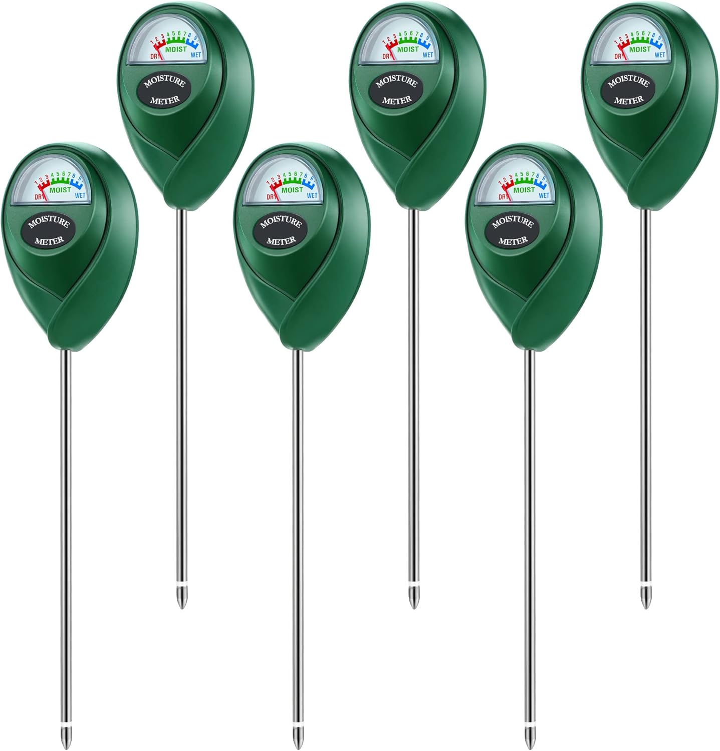 4 Packs Soil Moisture Sensor Meter Set, Outdoor Soil Meter for Plant ...