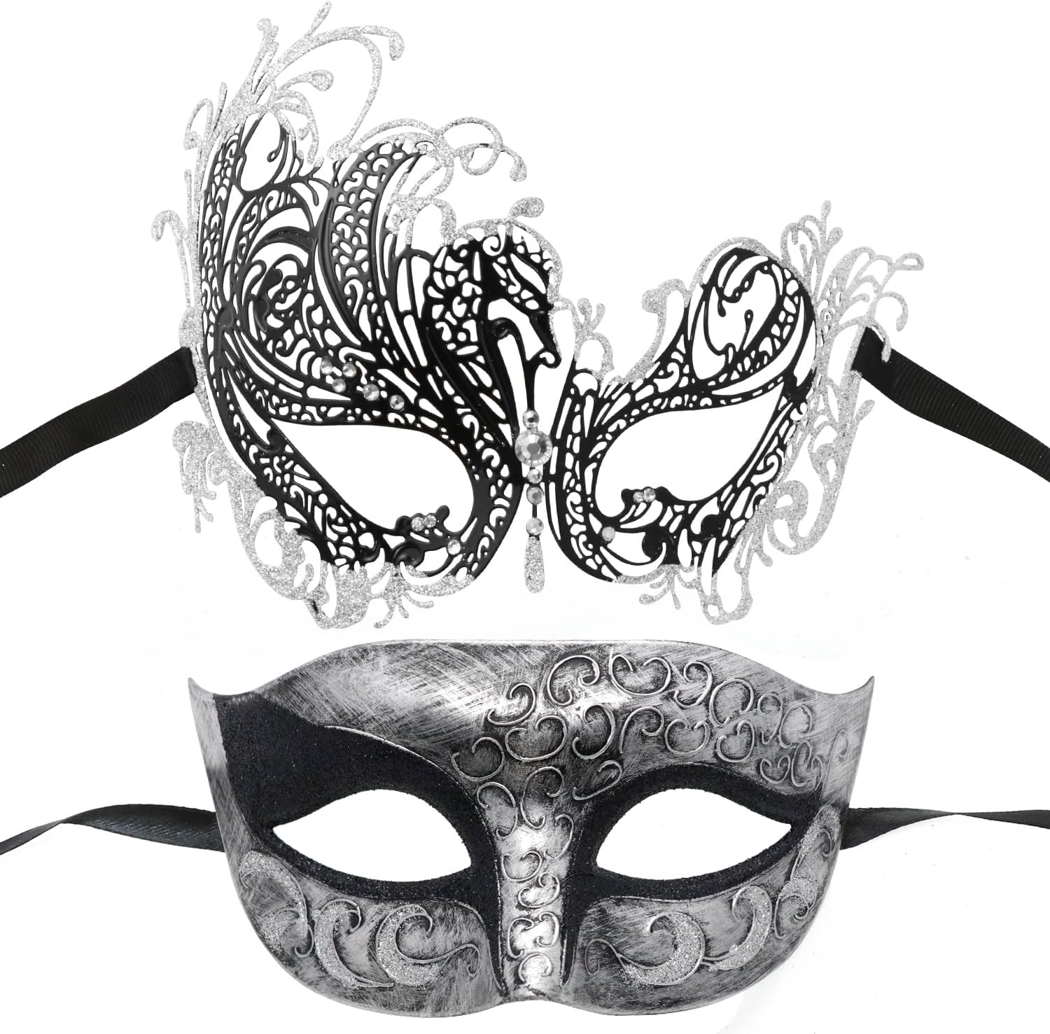 Máscara de Mascarada para Parejas, Juego de Máscaras de Encaje para ...
