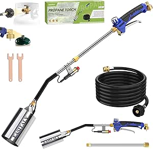 Amazon.com : Propane Torch Weed Burner Kit,High Output 2,400,000 BTU with 12.5FT Hose,Heavy Duty ...