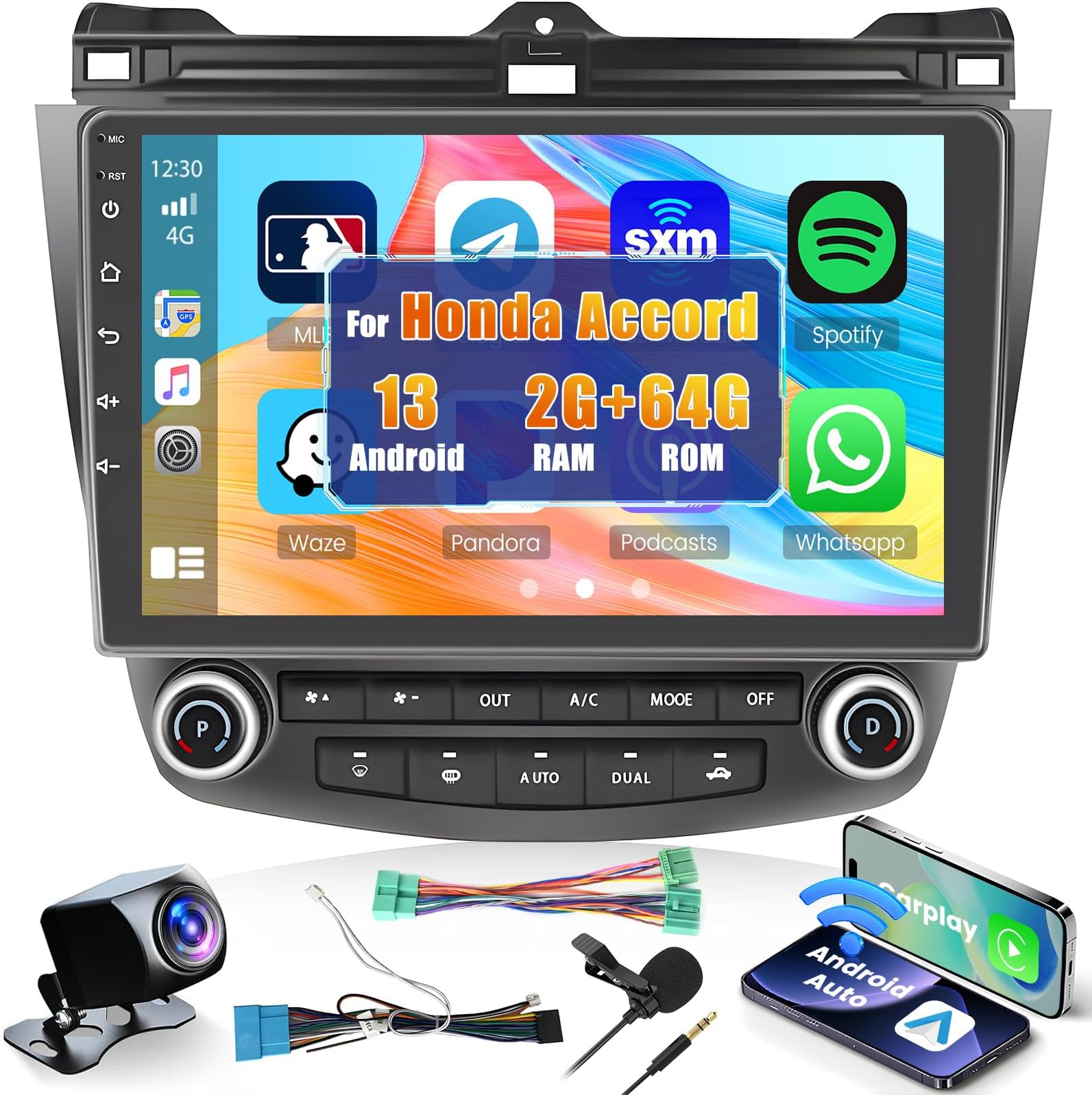 Amazon.com: 2G 64G for Honda Accord 7th 2004 2005 2006 2007 Car Radio ...
