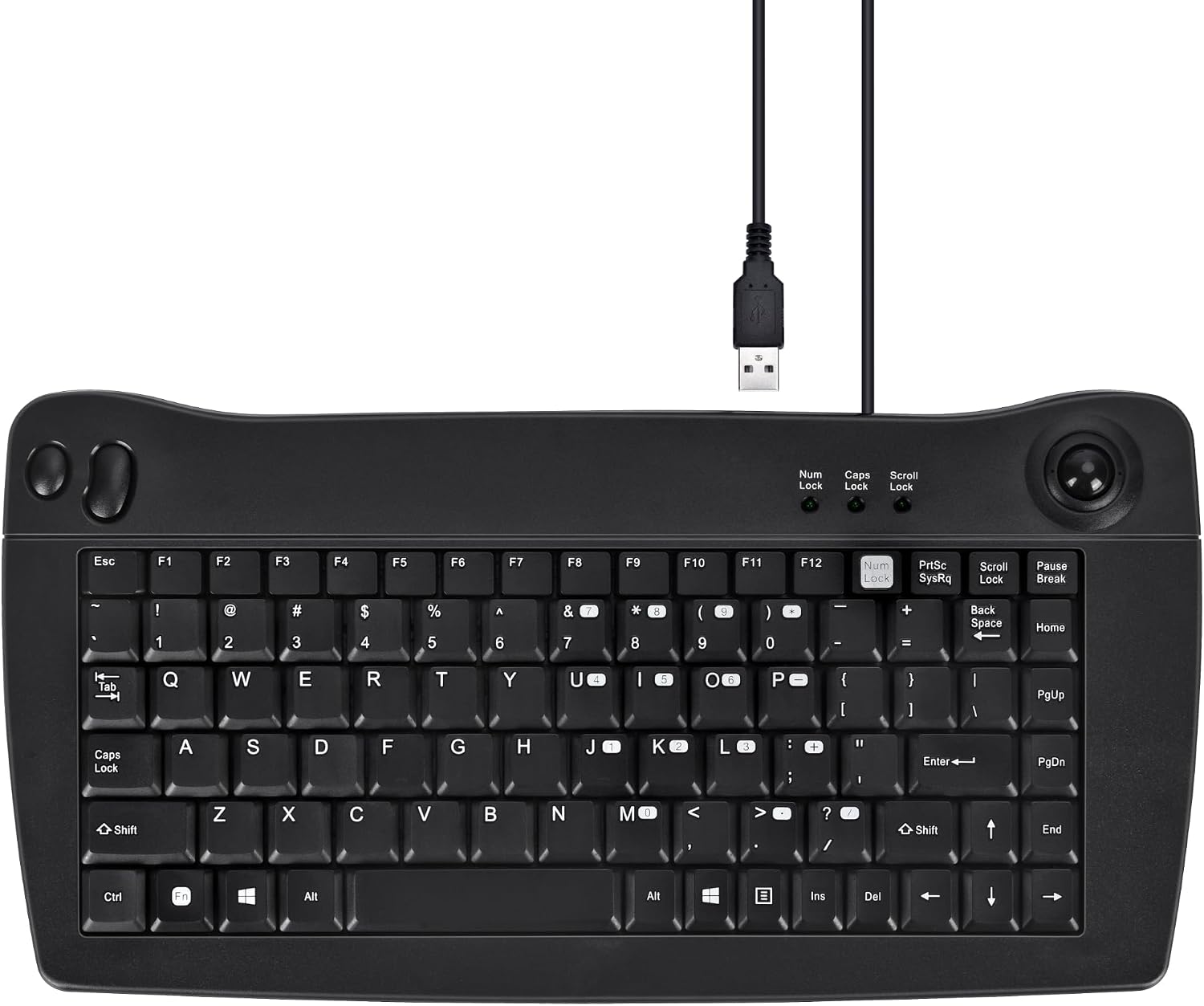 Amazon.com: MCSaite MC-8040W Wired Mini Keyboard with Trackball Mouse ...