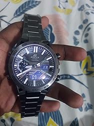 Casio Edifice ECB-2000DC-1ADF Black Analog-Digital Dial Gray Ion Plated ...