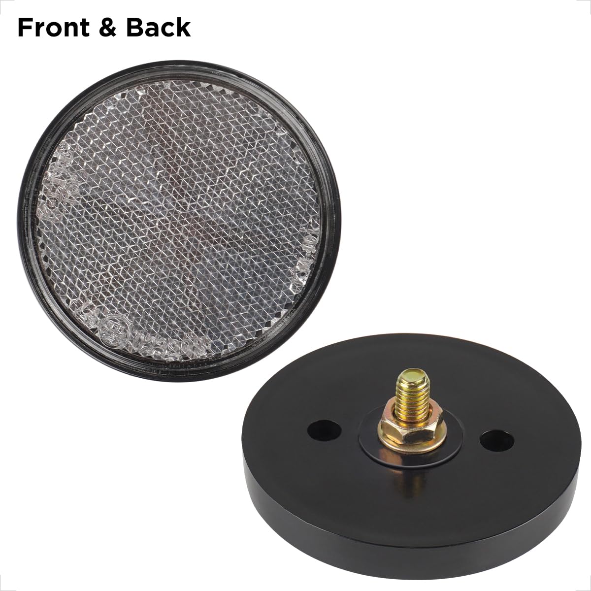 Snapklik.com : Evermotor Smoked Reflectors For Motorcycle,2.3 Inch Roud M6