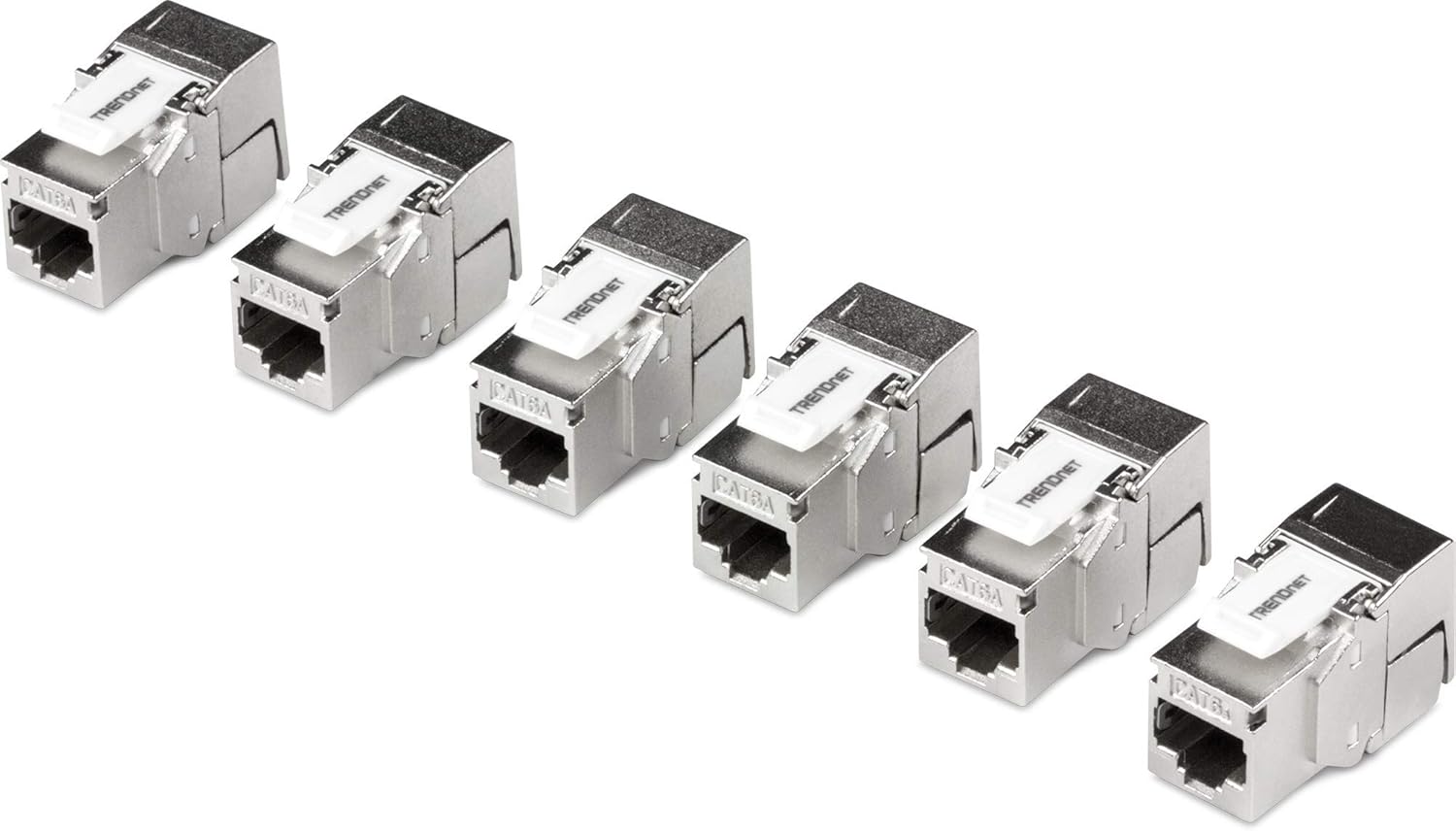 Amazon.com: TRENDnet Shielded Cat6A RJ45 Keystone Jack 6-Pack Bundle ...