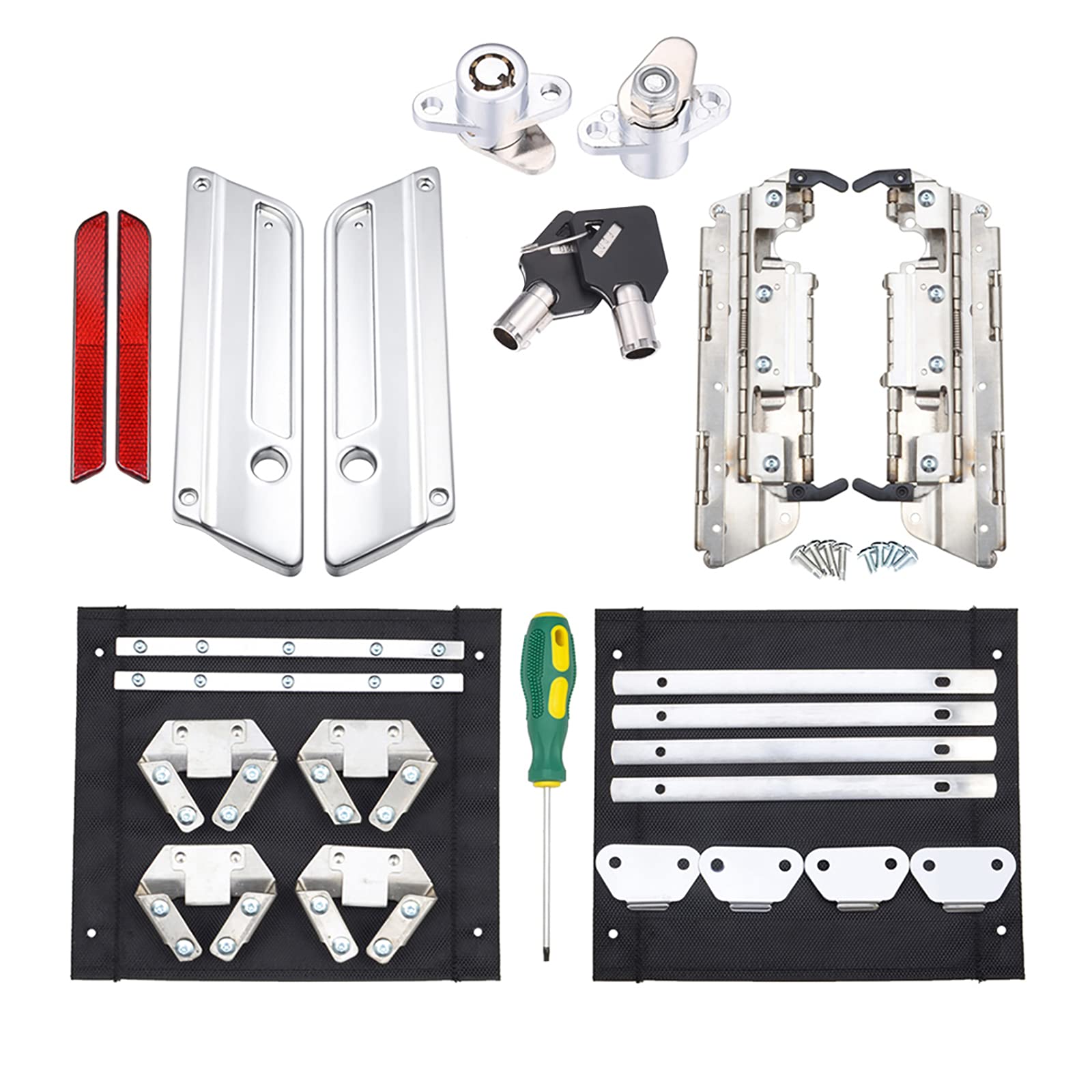 Snapklik.com : Saddlebag Latch Hardware, Chrome Latch Cover Saddlebag ...