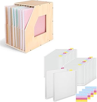 Amazon.com : Caydo Wood Paper Storage Organizer, Slope Design Paper ...