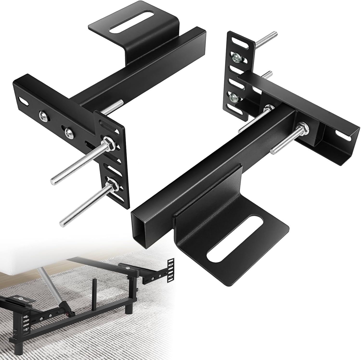 Amazon.com: HONYTA Headboard Brackets for Metal Bed Frame Adjustable ...