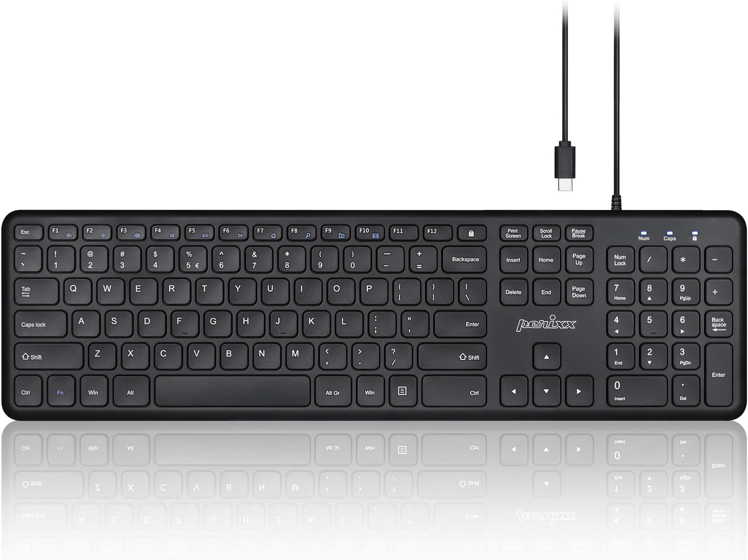 Amazon.com: Perixx PERIBOARD-106 US W, Performance wired keyboard - 20 ...