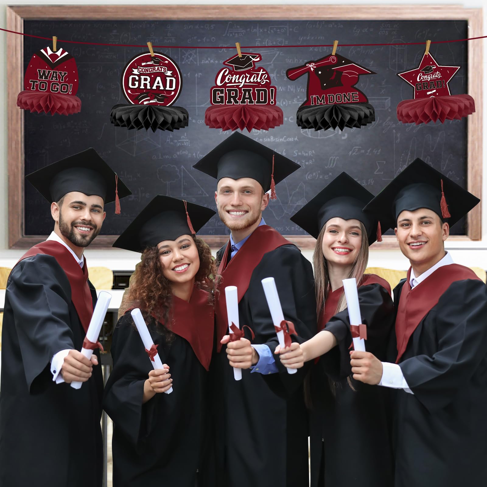 Snapklik.com : 9PCS Graduation Party Decorations Class Of 2026 Congrats ...