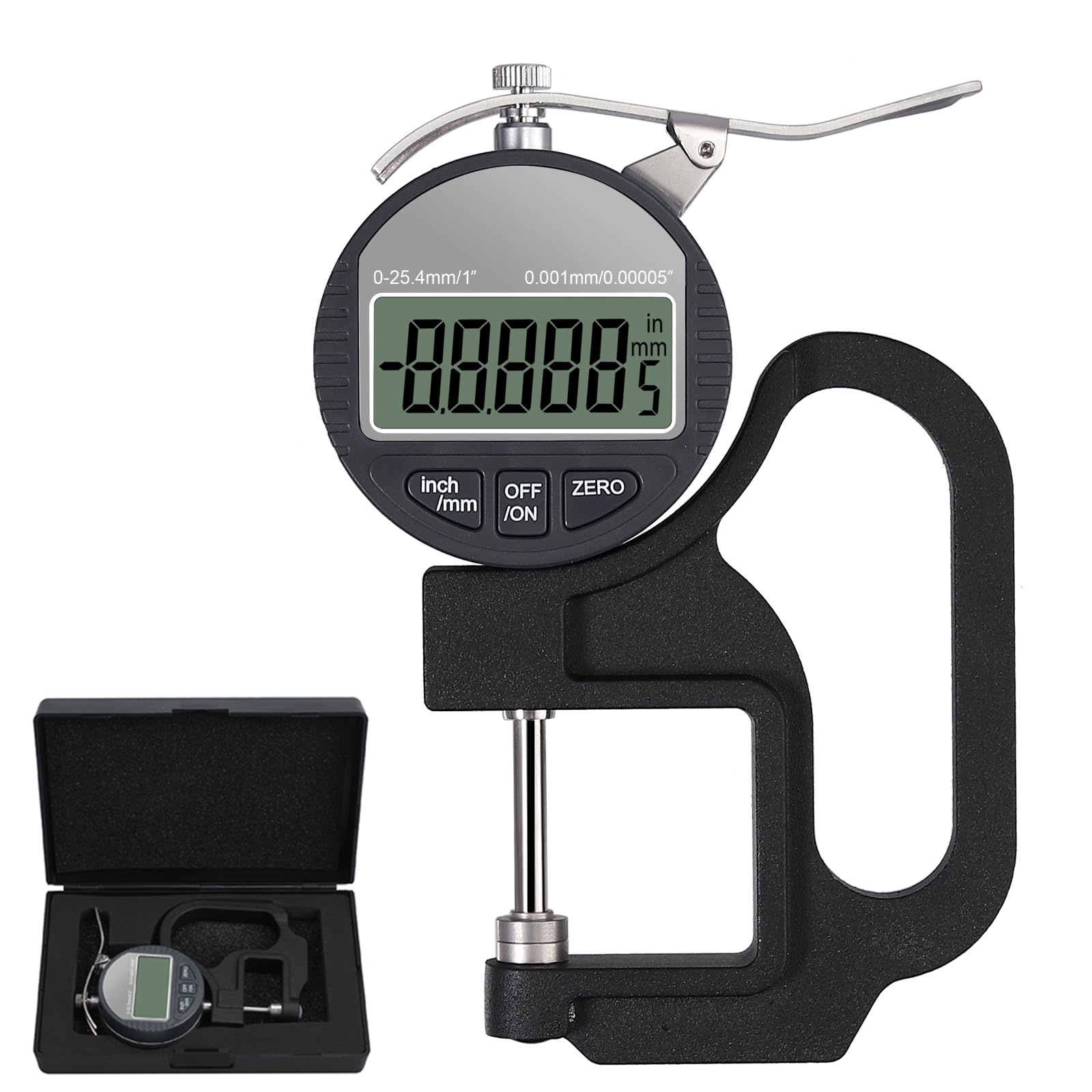 Snapklik.com : Neoteck Digital Thickness Gauge 1 Inch/254mm, 0.00005/ 0 ...