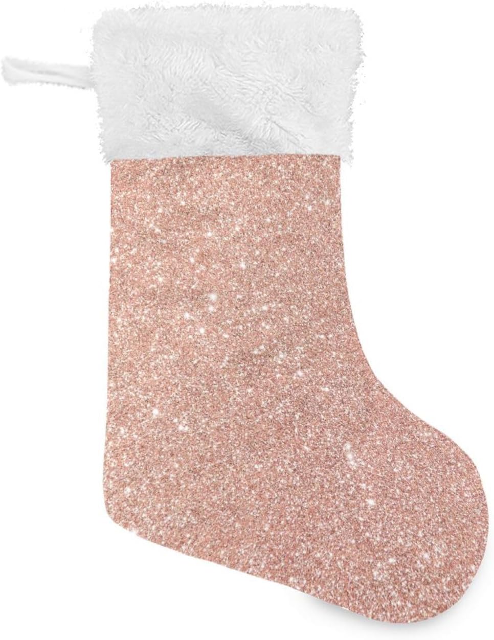 Amazon.com: Kigai Rose Gold Solid Color Christmas Stocking 1 Pack ...