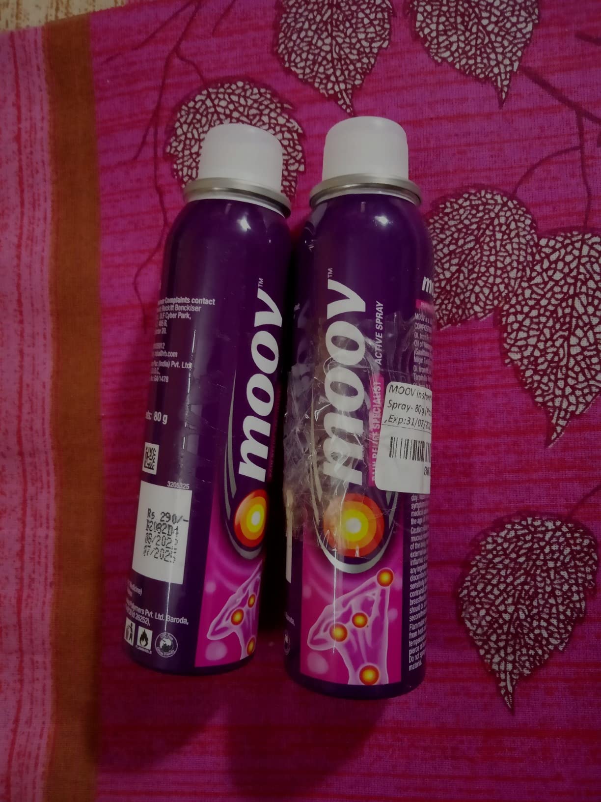 Moov Fast Pain Relief Spray - 80g (Pack of 2) | Suitable for Back Pain ...