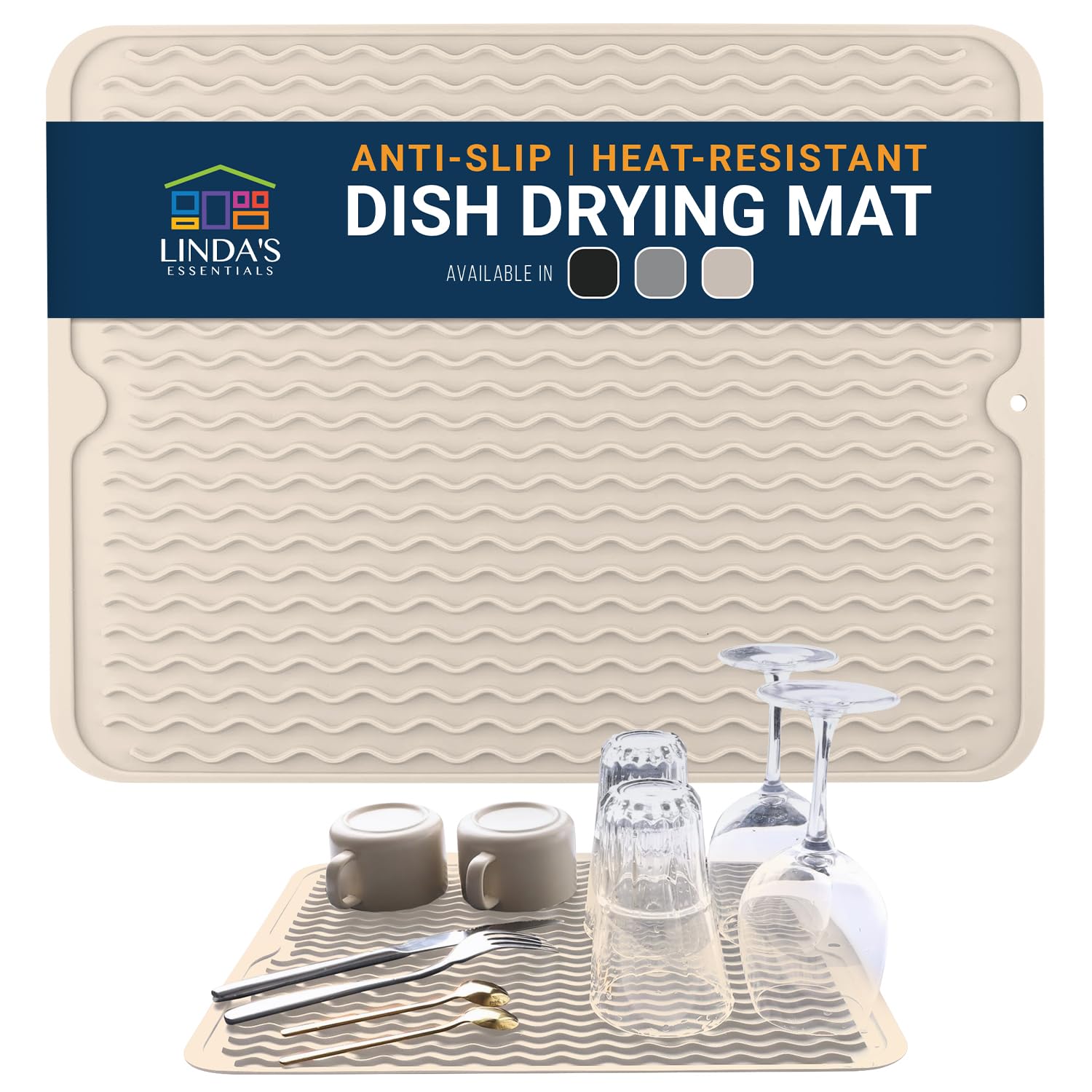 Amazon.com: Silicone Dish Drying Mat, Multi-Use Dish Drying Mats For ...