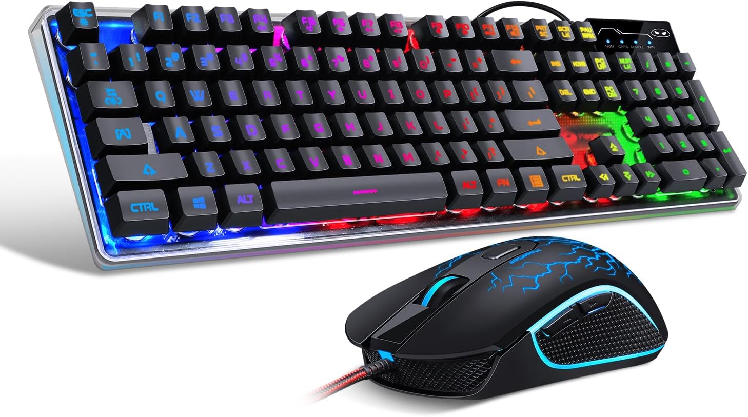 Amazon.com: ULTRONIX Wired RGB Backlit Gaming Keyboard, Gaming Mouse ...