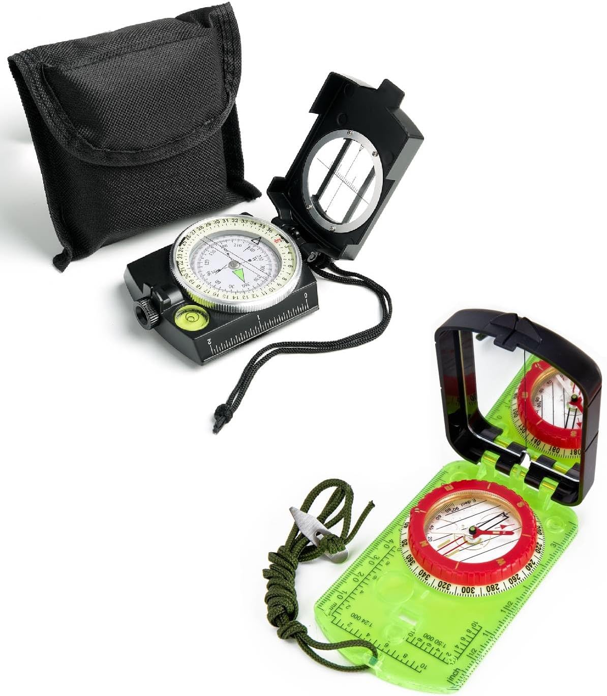 Amazon.com : Sportneer Compass Military Grade + Compass Hiking Survival ...