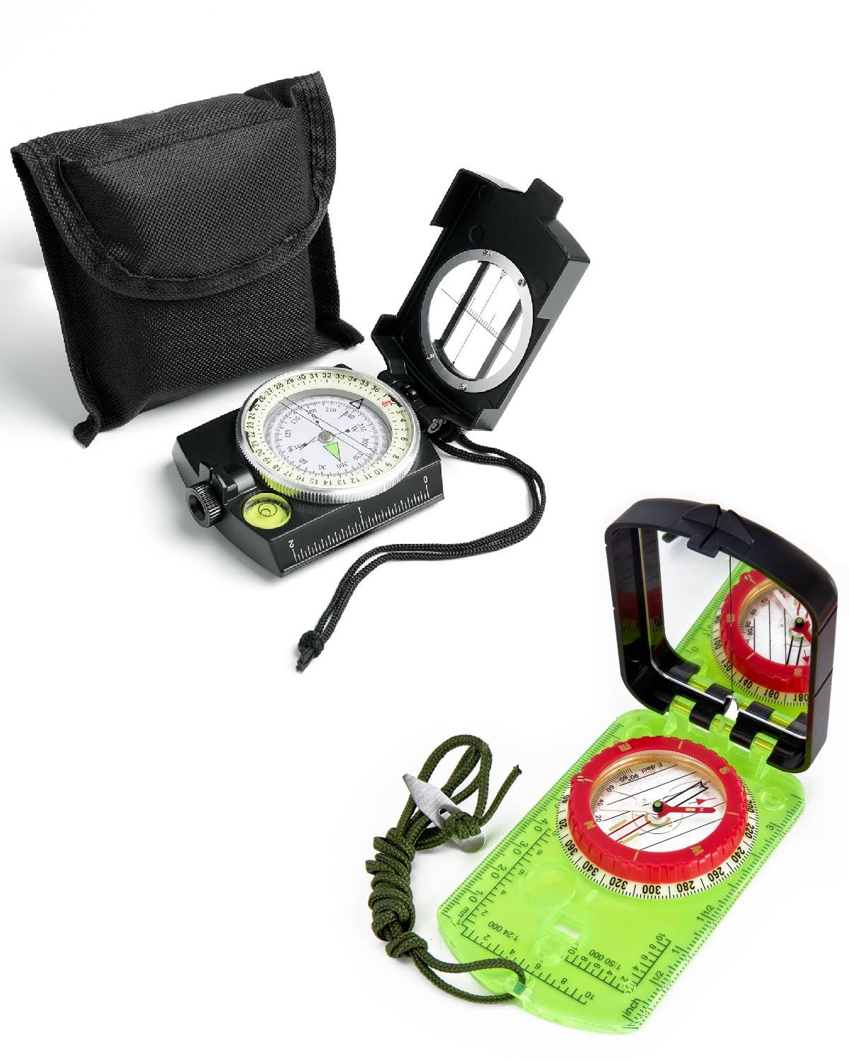 Amazon.com : Sportneer Compass Military Grade + Compass Hiking Survival ...