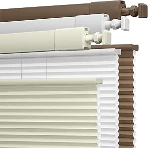 Amazon.com: Boolegon No Drill No Tools Cellular Shades Top Down Bottom Up Honeycomb Blinds Light ...