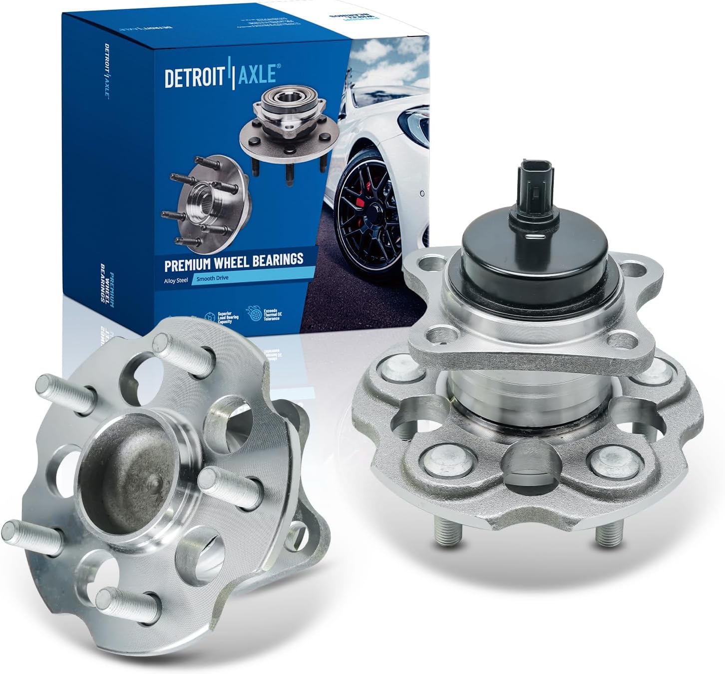 Amazon.com: Detroit Axle - 2pc Rear Wheel Bearing Hubs for 12-18 Toyota ...