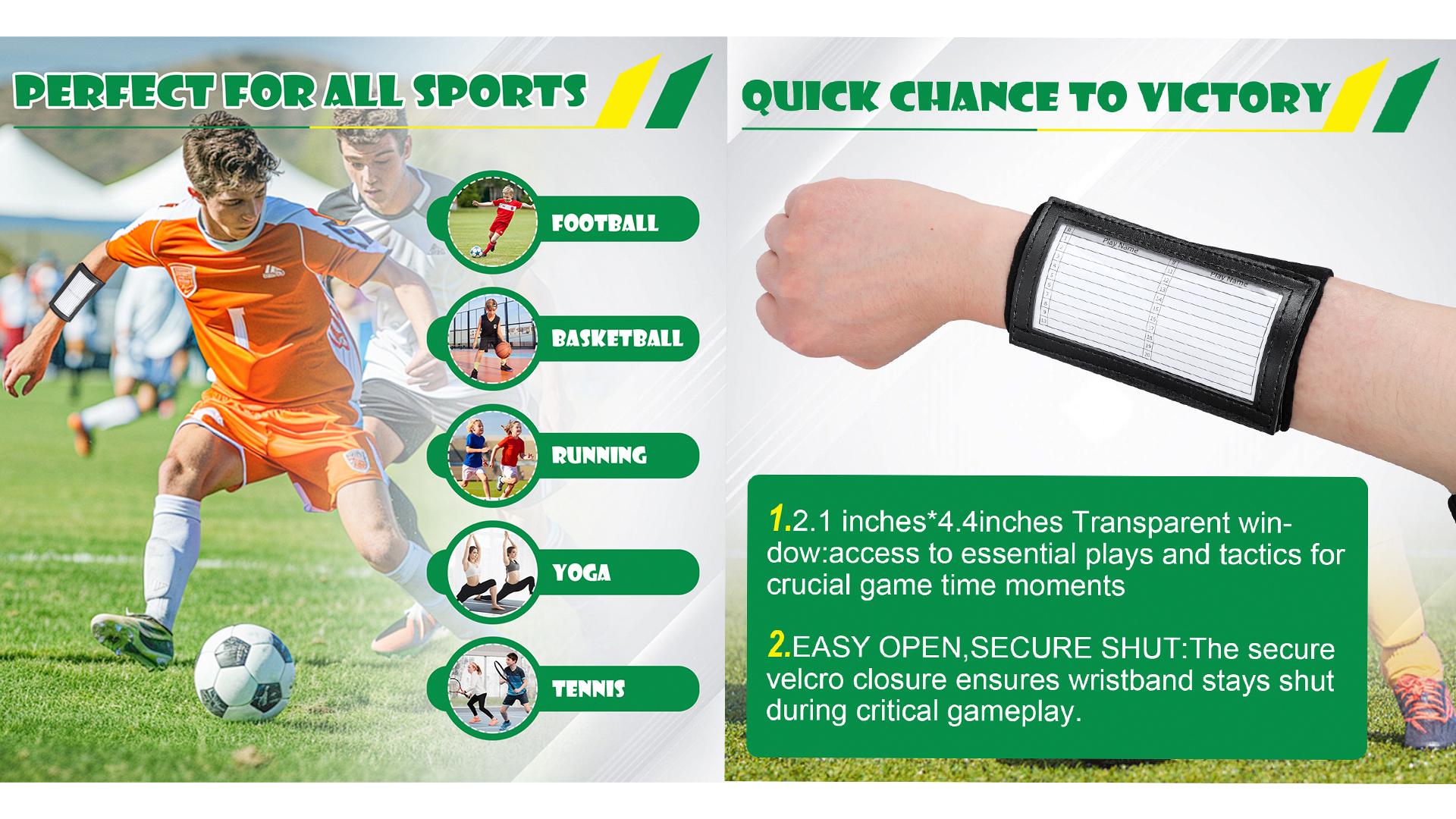 Athletic Sweatbands Football Wristbands 5-Pack - Sports Arm Bands With ...