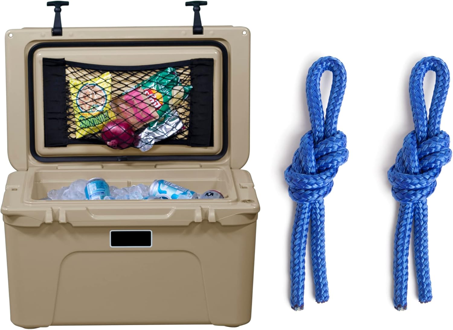 Amazon.com : Large Cooler Net and Blue Rope Handles for YETI and RTIC ...