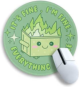 Amazon.com: Gctriki Dumpster on Fire Mouse Pad, Cute Sage Green Mouse ...