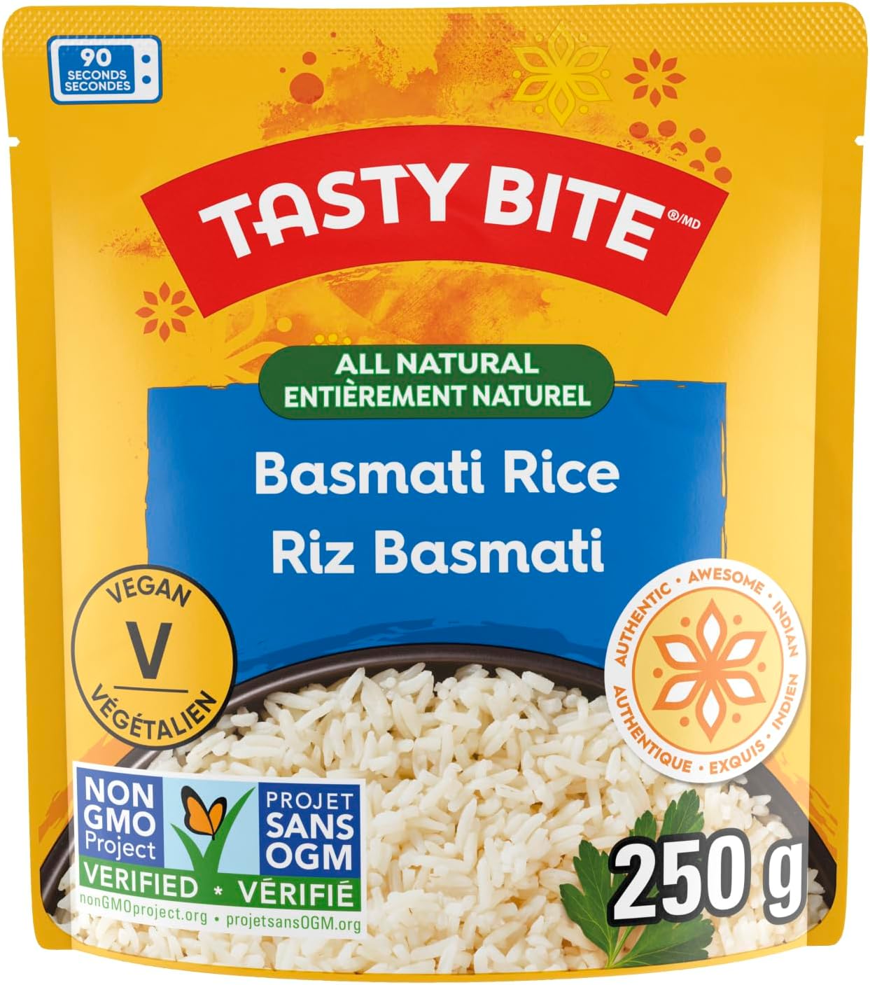 Tasty Bite All Natural Basmati Rice Ready in 90 Seconds