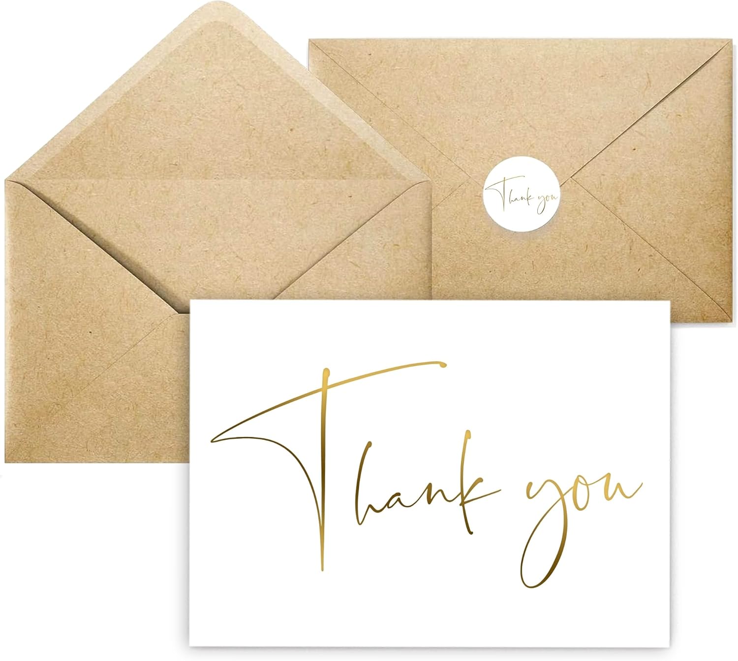Thank You Cards with Envelopes, Bulk Pack of 30 with Matching Stickers ...