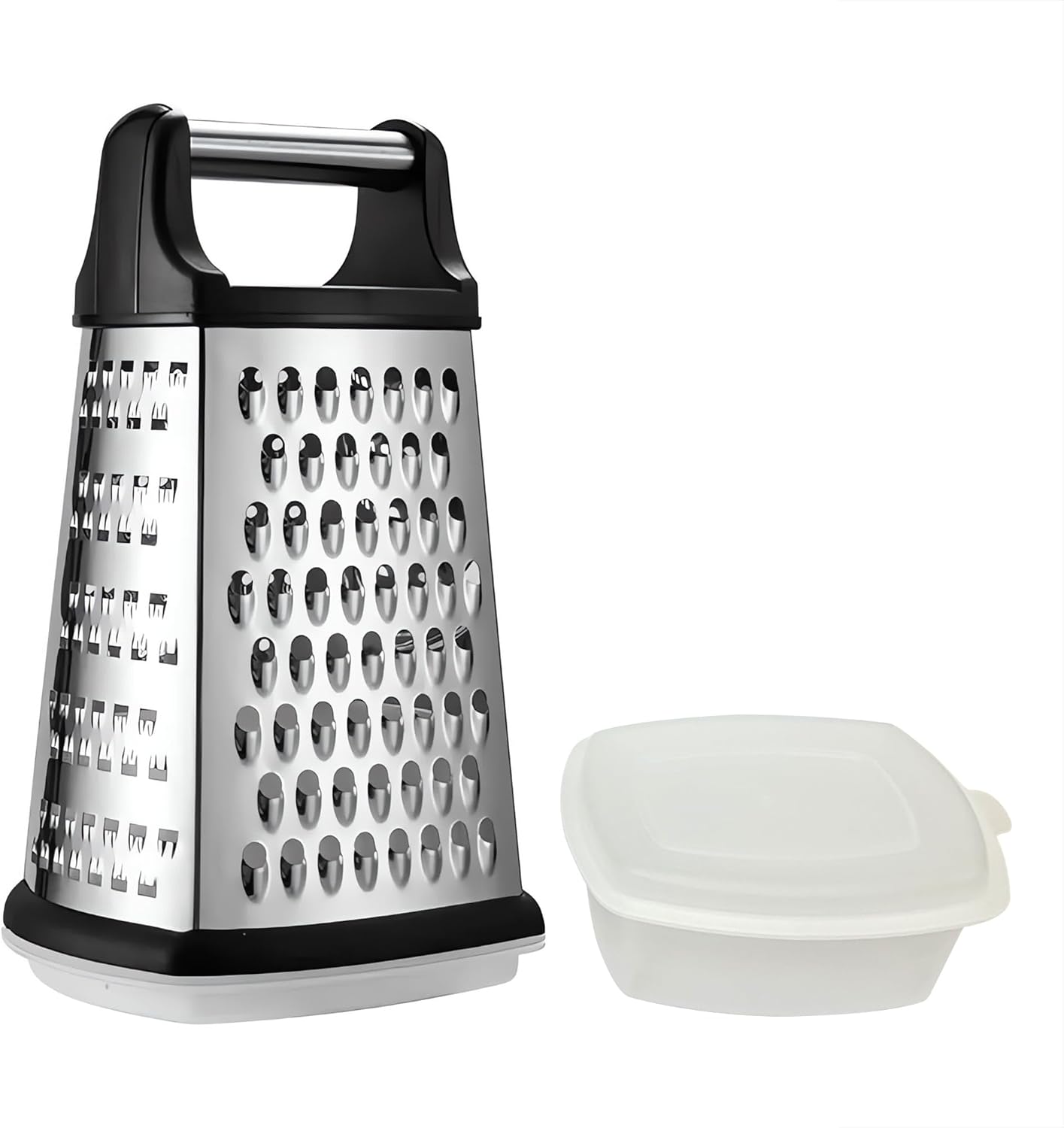 Amazon.com: 9" Box Cheese Grater With Container, Heavy Duty Cheese ...