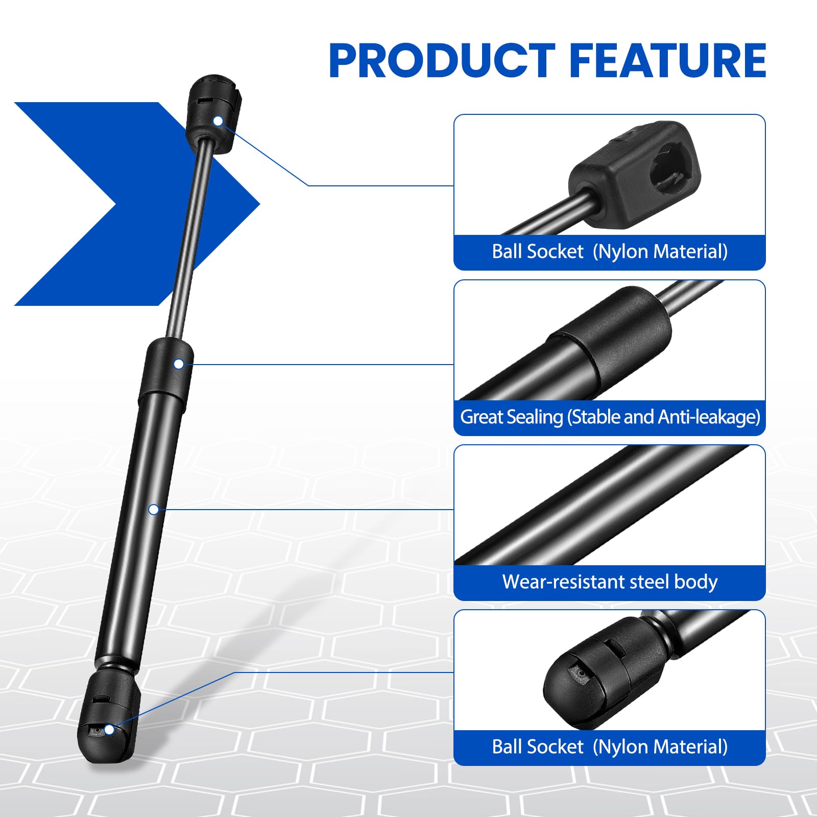 Snapklik.com : C1615051 C1618458 10" Gas Strut,60Lbs/267N Lift Support ...