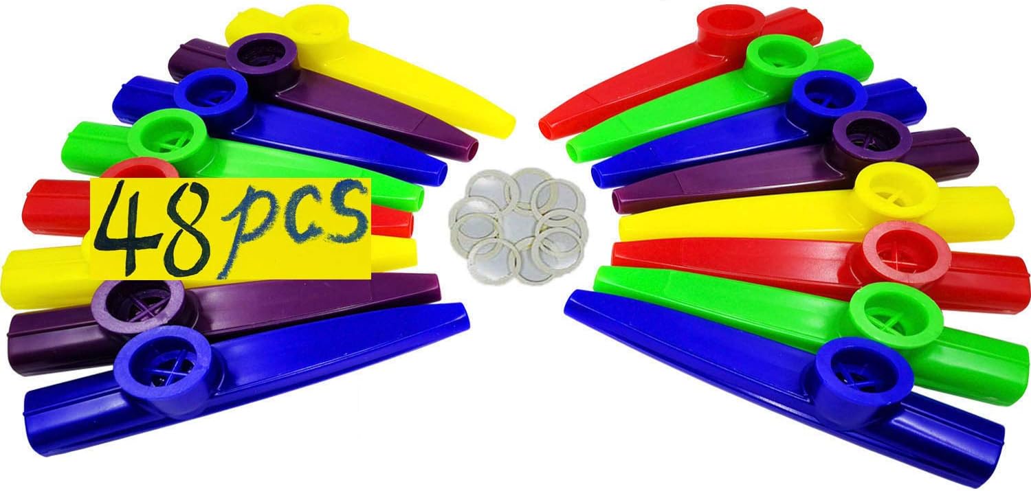 Amazon.com: Fartime 48Pcs Plastic Kazoos With 40Pcs Kazoo Flute ...
