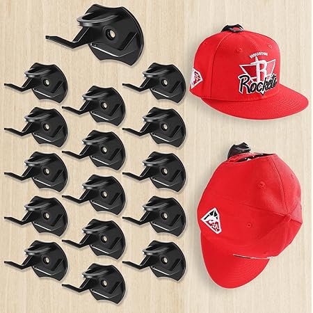 Amazon.com: BRATEAYA Hat Hooks for Baseball Caps Wall Mount (20 Pack ...