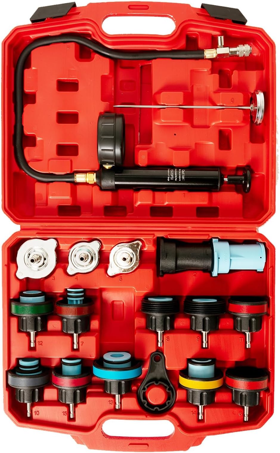 Amazon.com: Punmew Radiator Coolant Pressure Tester Kit 18pc Automotive ...