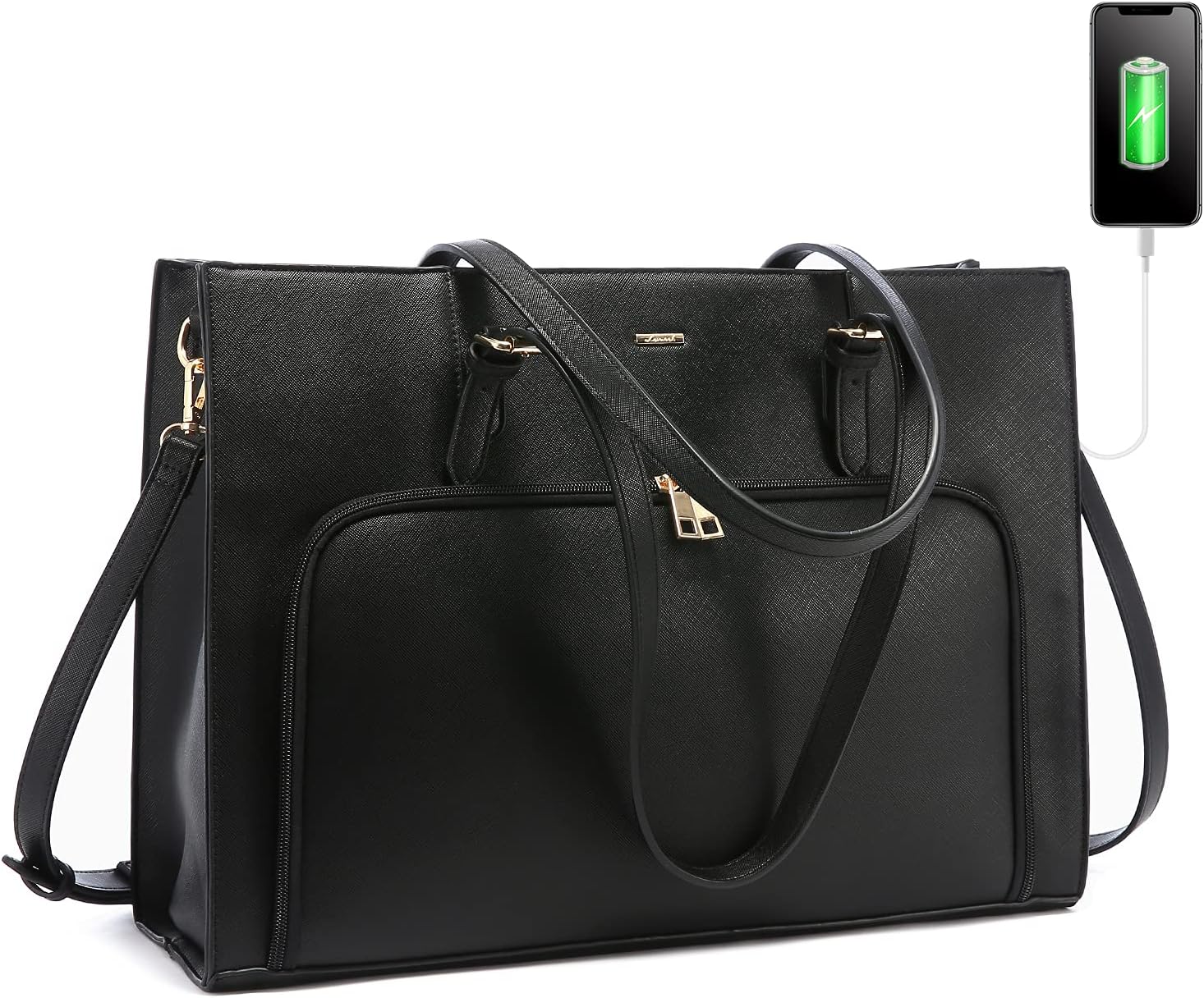 Amazon.com: MOSISO Laptop Bag for Women, 15.6 inch Large Capacity Work ...